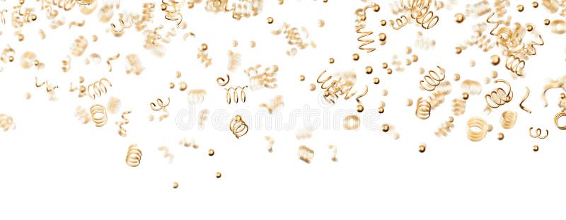 Golden Confetti Descends Softly, Adding a Touch of Elegance and Sparkle ...