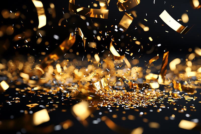 Golden Confetti Explosion a Festive Background Image this ...