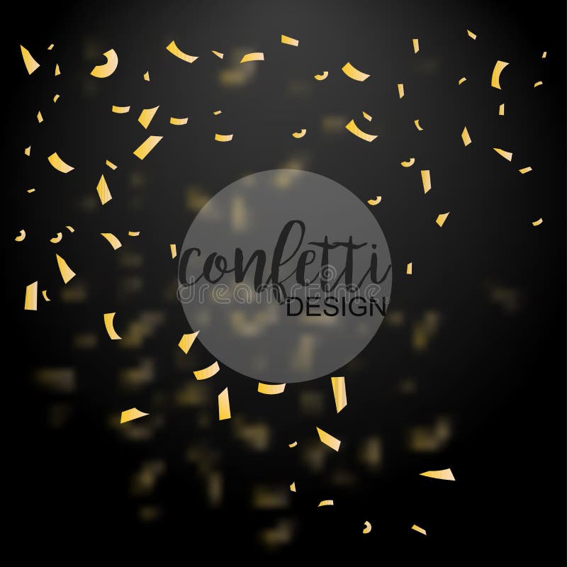 Golden Confetti. Gold Glitter Effect. Design Element Stock Vector ...