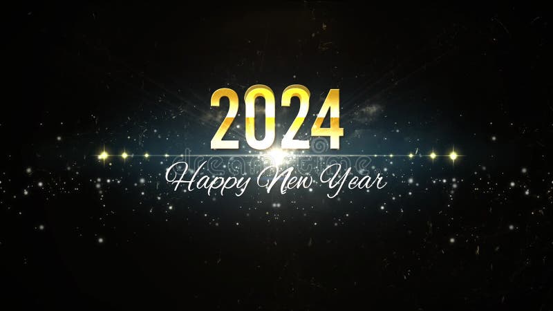 Golden Congratulations Happy New Year 2024, Golden Numbers, Golden ...