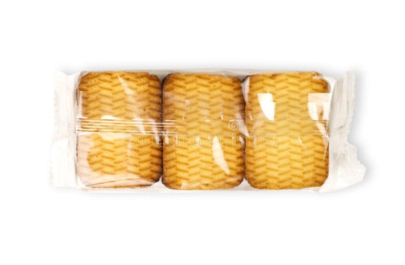 Cookies in Transparent Packaging. Close Up Stock Photo - Image of close ...