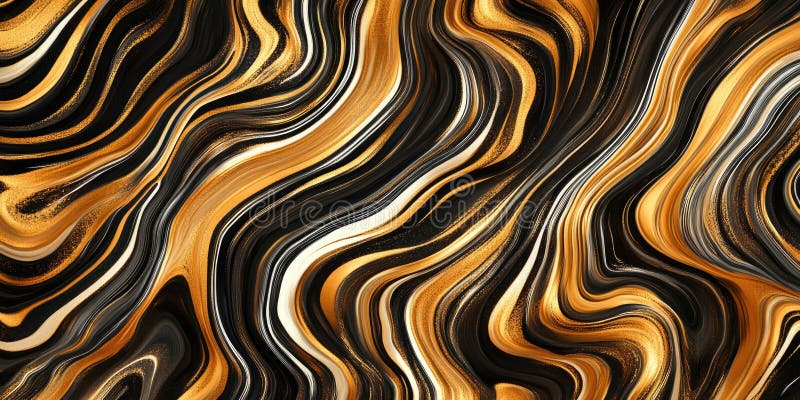 Golden and Copper Abstract Swirl Background Stock Image - Image of ...