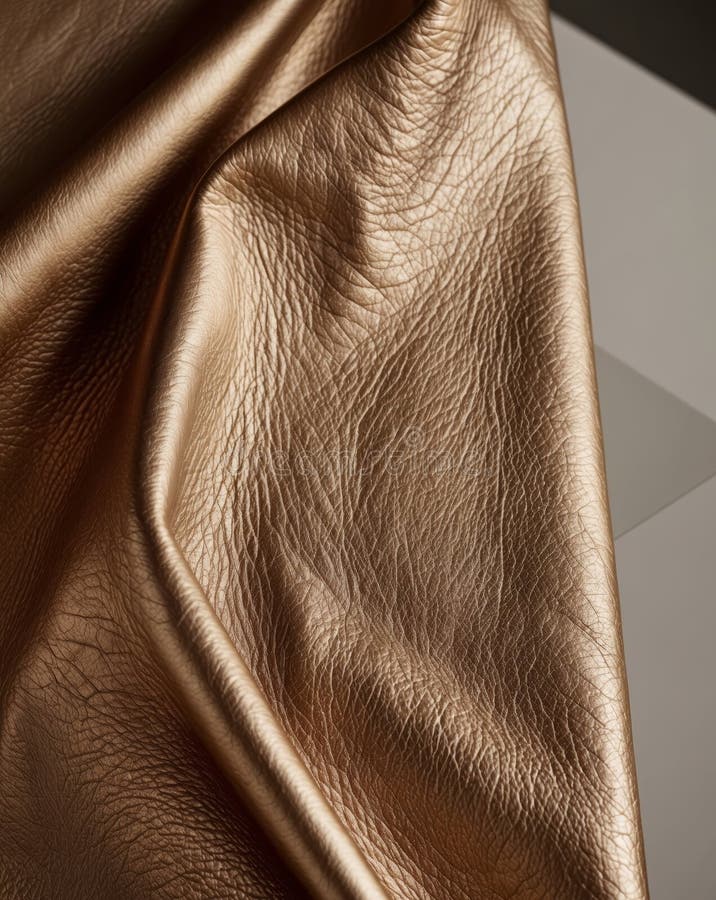 Golden Copper Leather Texture Background Stock Image - Image of shiny ...