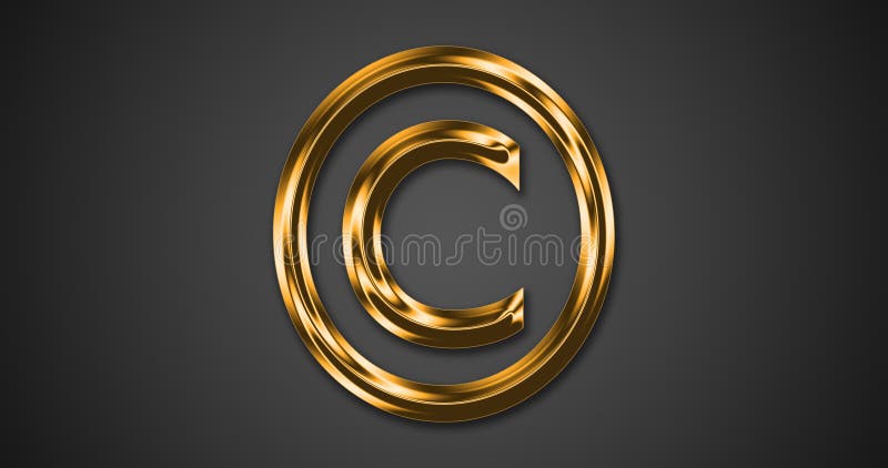 Golden copyright stock illustration. Illustration of bevel - 748321