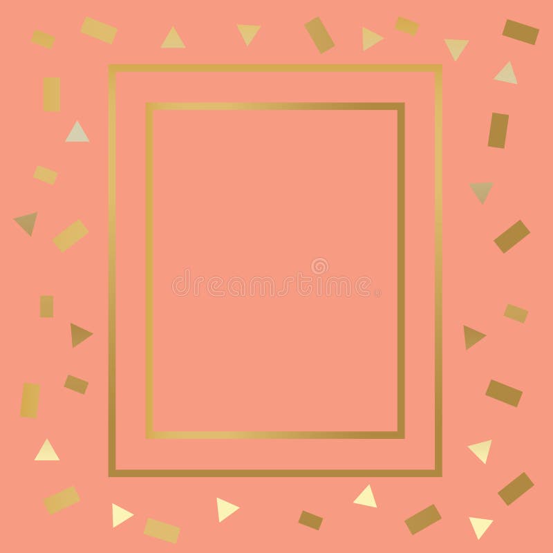 Coral frame with flowers stock illustration. Illustration of white ...