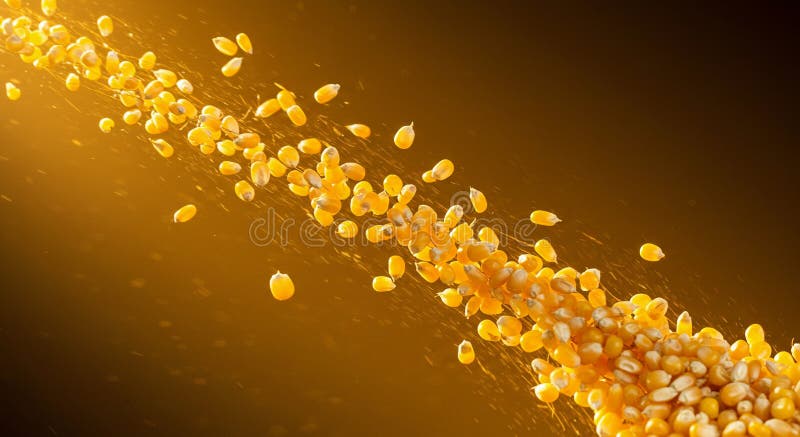 Golden Corn Kernel Flow: a Harvest Symphony Stock Illustration ...