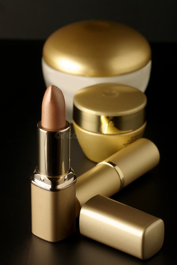 Pretty Woman Applying Cosmetics Stock Image - Image of color, human ...