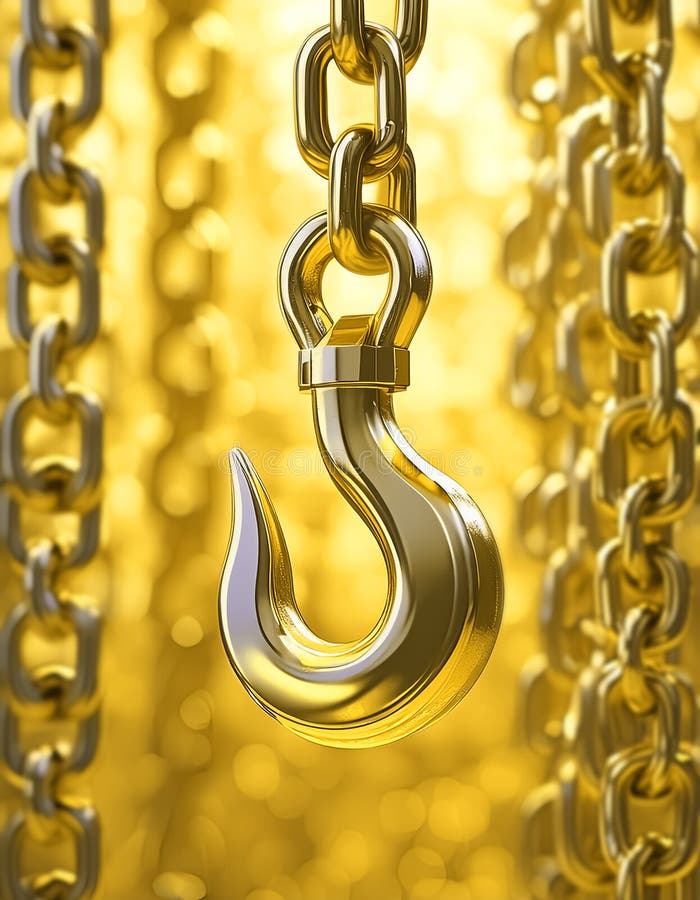 Golden crane hook stock illustration. Illustration of expensive - 327409297