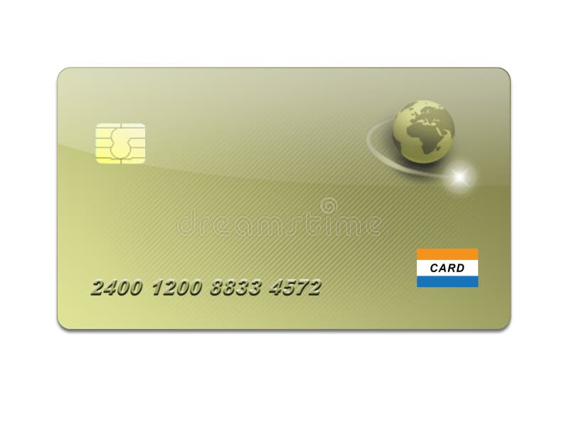 Golden Credit Card Running with Blank Sign Stock Vector - Illustration ...