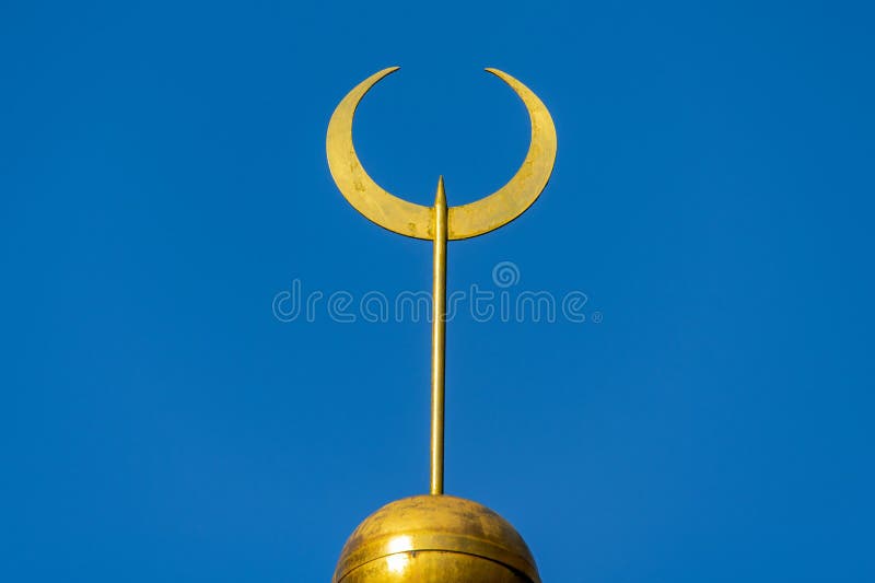 Golden Crescent stock photo. Image of east, roof, moon - 364706100
