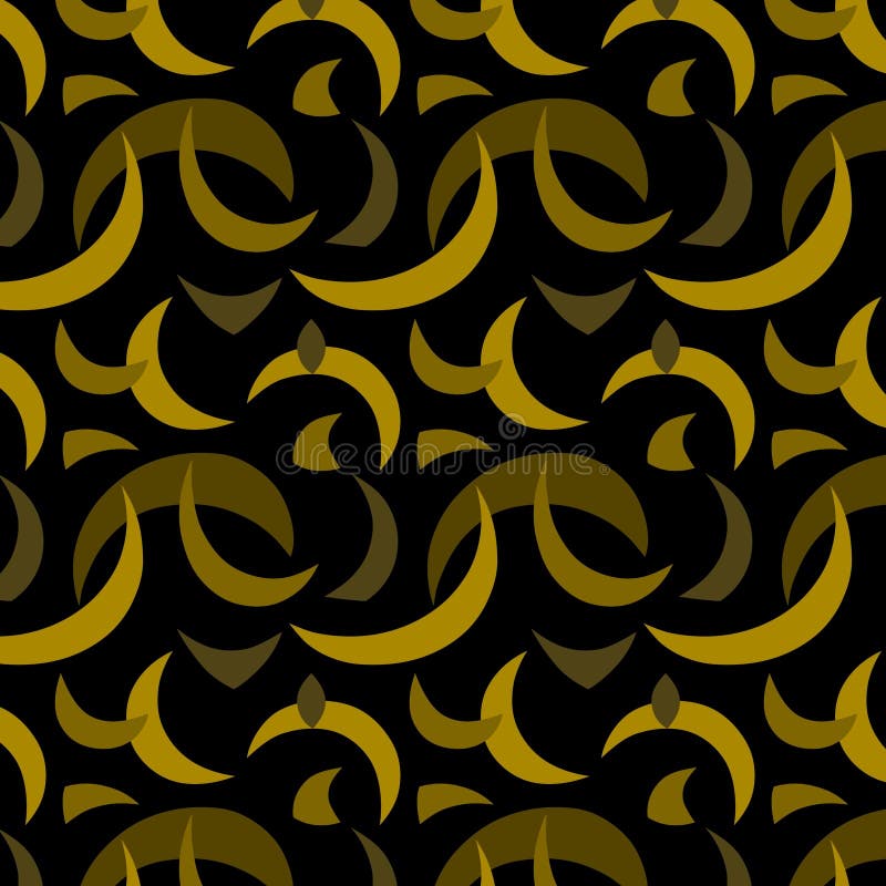 Golden Crescent Moon with Hanging Star and Intricate Islamic ...