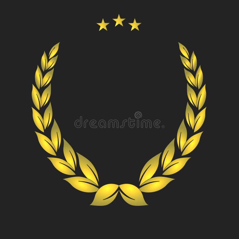 Golden crest stock vector. Illustration of laurel, jubilee - 15016384
