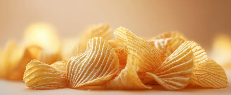 The Golden Crisp Potato Chips in a Delightful Arrangement. AI Generated ...