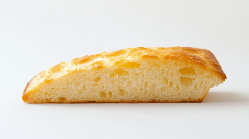Golden Crisp Slice of Toasted Bread on a White Surface Stock ...