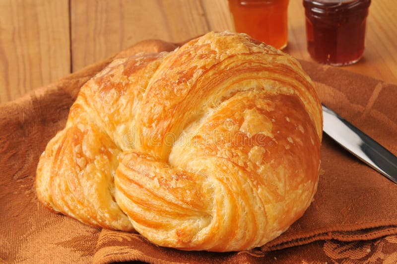 Golden croissant stock image. Image of preserves, buttery - 35134109