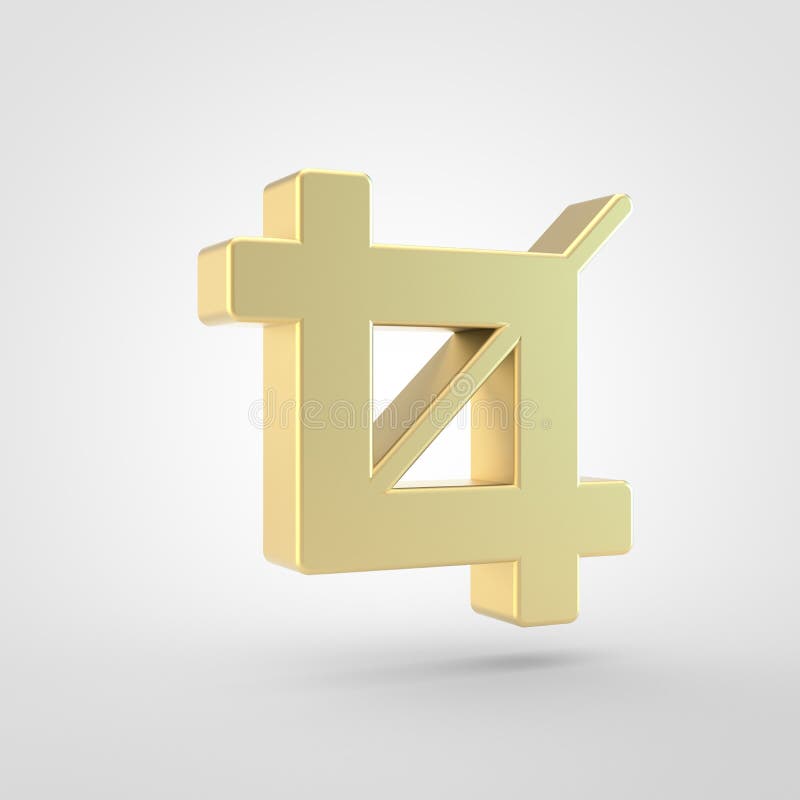 Golden Crop Icon Isolated on White Background. Stock Illustration ...