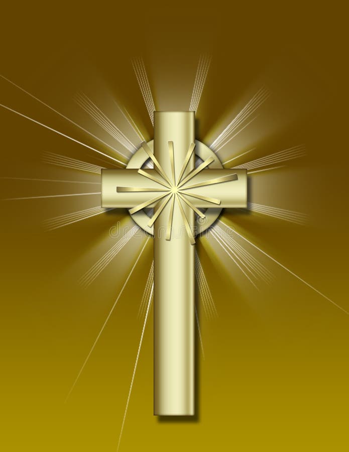 Golden Cross stock illustration. Illustration of confession - 1758180