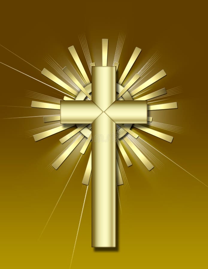 Golden Cross stock illustration. Illustration of confession - 1758180