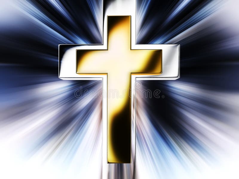 Golden Cross Light Rays Stock Illustrations – 117 Golden Cross Light ...