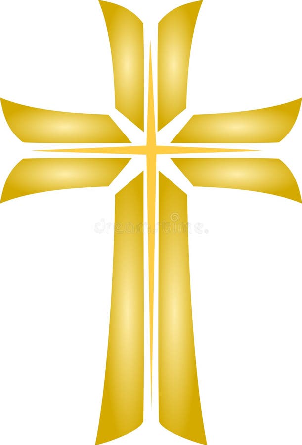 Golden Cross/eps stock vector. Illustration of ornate - 5575725