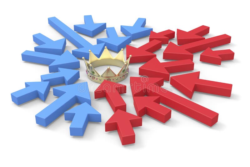 Golden crown and arrows stock illustration. Illustration of royal ...