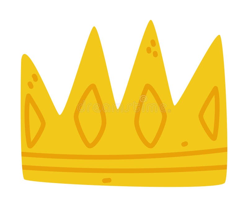 Golden Crown As Creative Element Isolated on White Background Vector ...