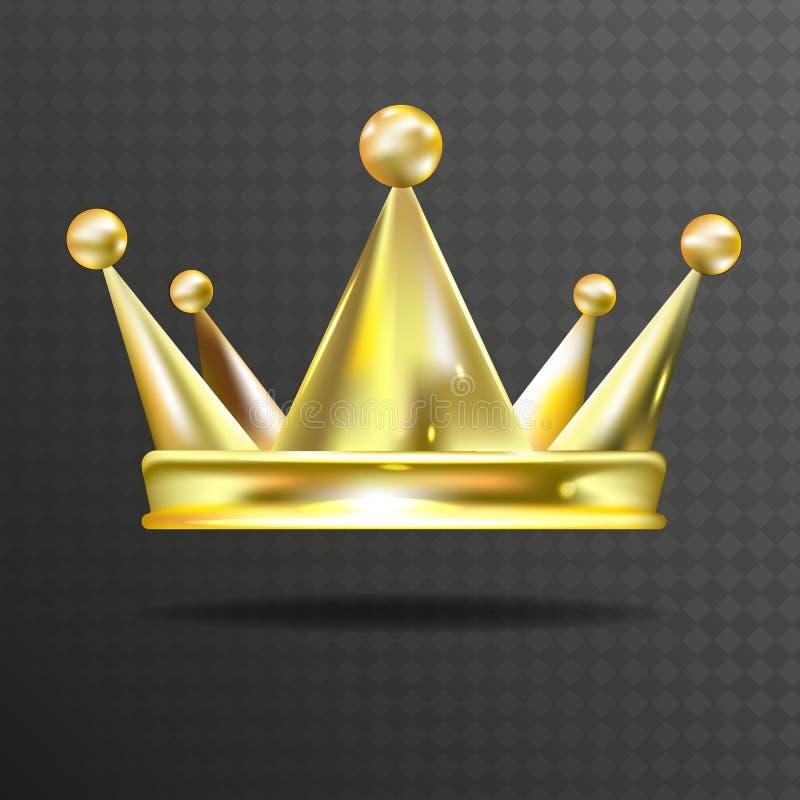 Golden Crown with Gradient Mesh, Stock Vector - Illustration of icon ...