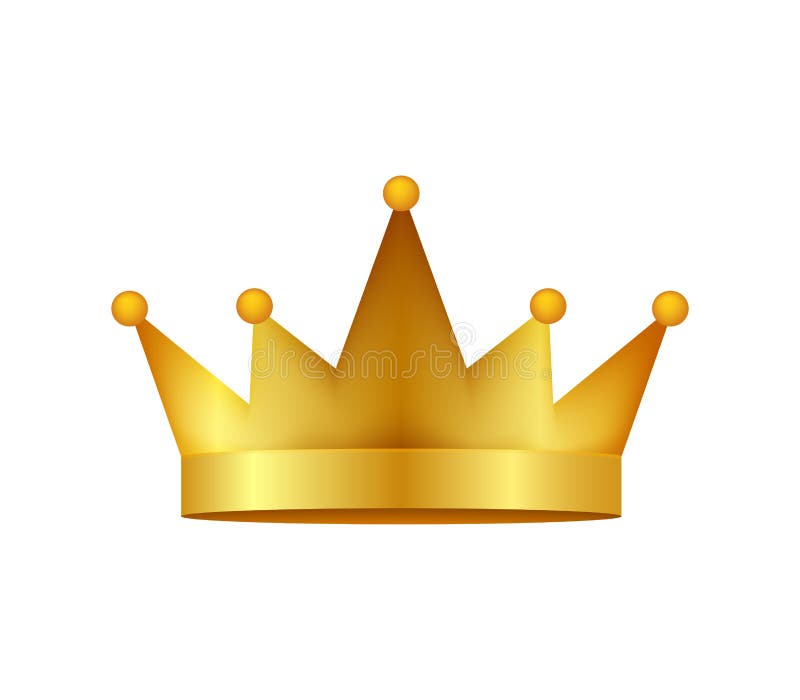 Golden Crown with Gradient Mesh. Vector Stock Illustration. Stock ...
