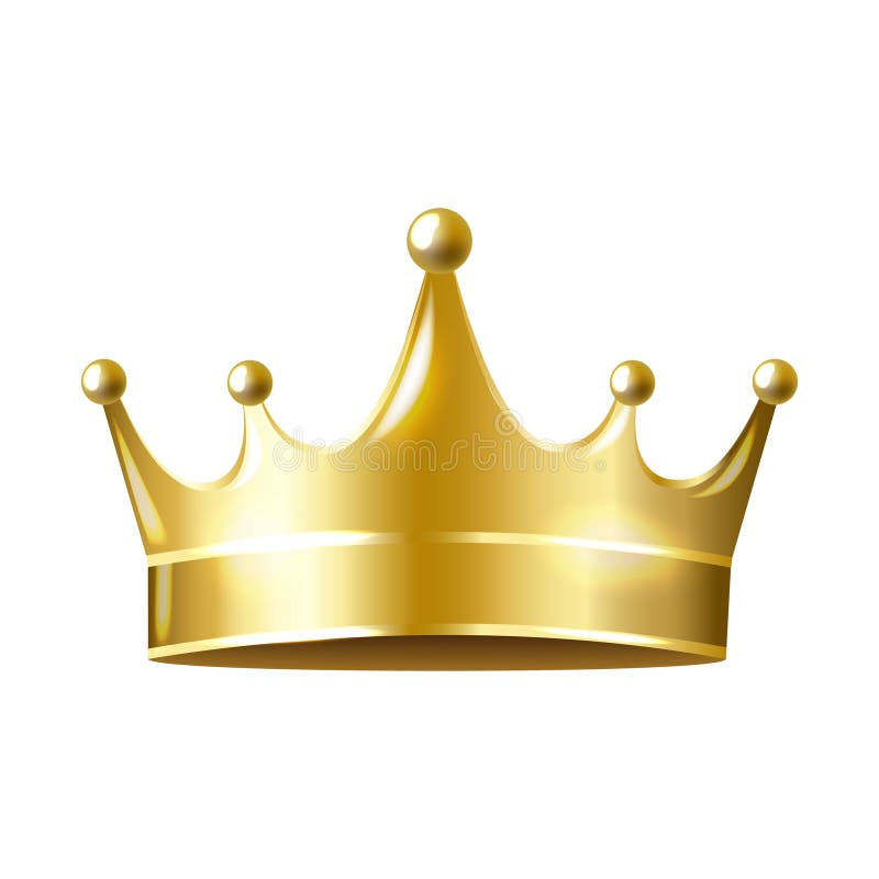 Golden Crown Isolated White Background Stock Illustration ...