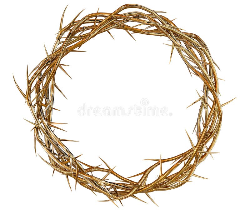Golden Crown of Thorns stock image. Image of gold, christianity - 38007375