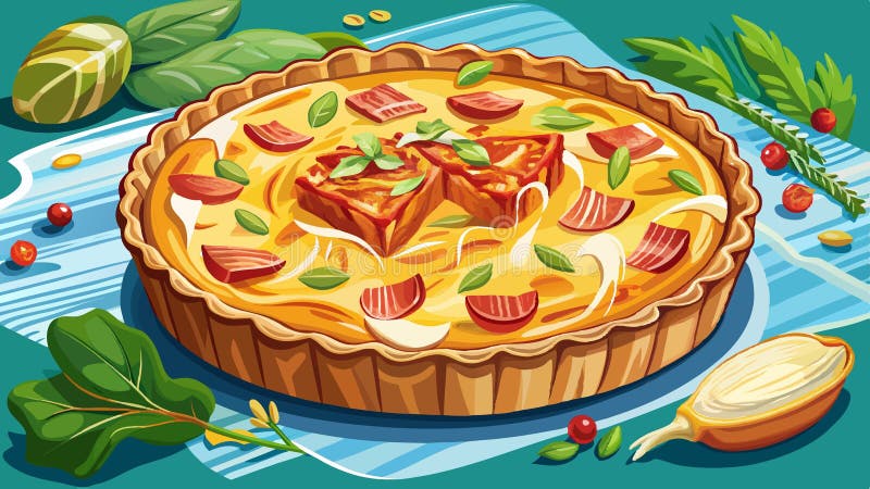 Golden Crust Bacon and Cheese Quiche, Quiche, Savory, Appetizer, Recipe ...