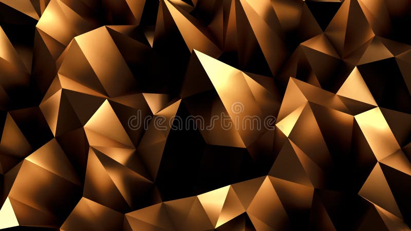 Golden Crystal Background. 3d Illustration, 3d Rendering Stock ...