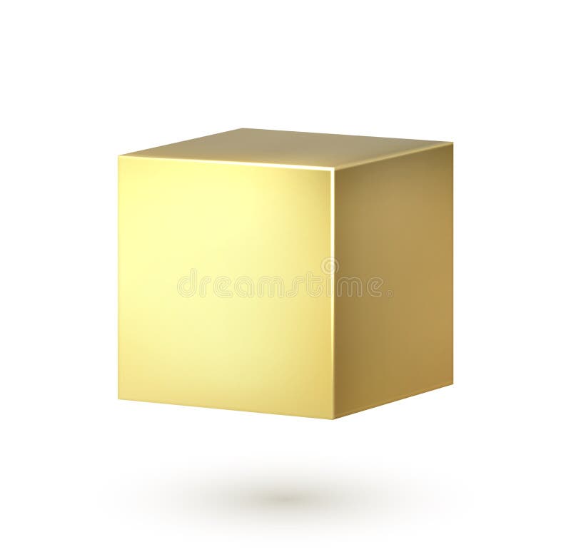 Golden Cube with Currency Signs Stock Vector - Illustration of luxury ...