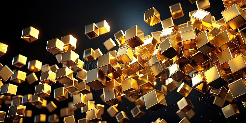 Golden Cubes Soar through a Black Void in a Stunning Long Exposure ...