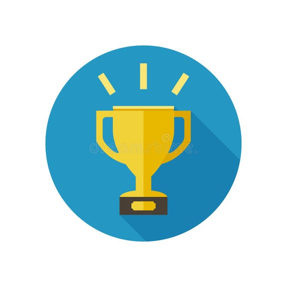 Golden cup icon stock vector. Illustration of gold, award - 95714986