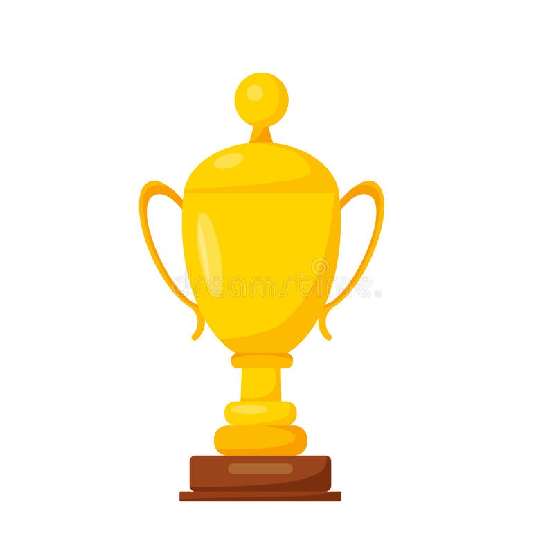 Golden Cup. Reward. Vector Cartoon Illustration Stock Vector ...
