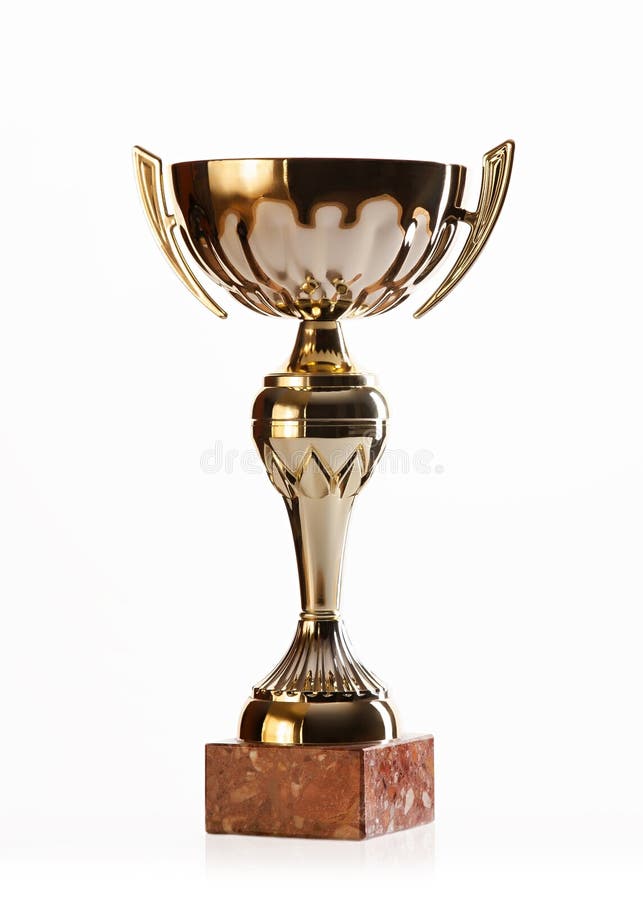 Cup. Golden Cup of the Winner Isolated on White Background Stock Photo ...