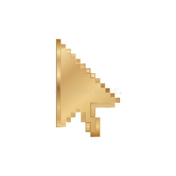 Golden Cursor for Computer. Stock Vector - Illustration of drag, arrow ...