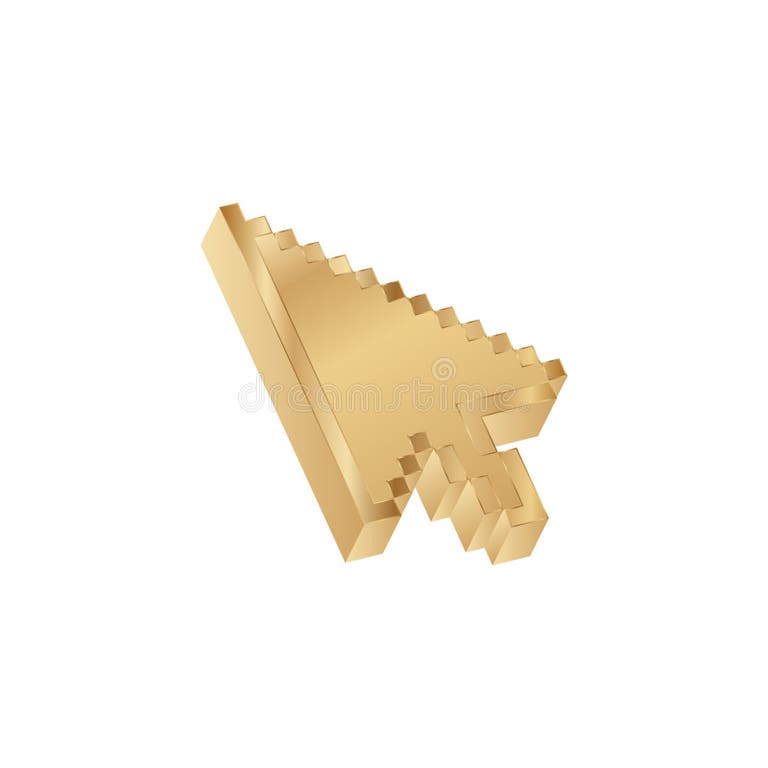 Golden Cursor for Computer. Stock Vector - Illustration of pointer ...