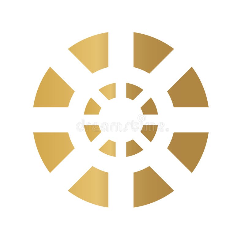 Golden cut circle stock vector. Illustration of golden - 164653421