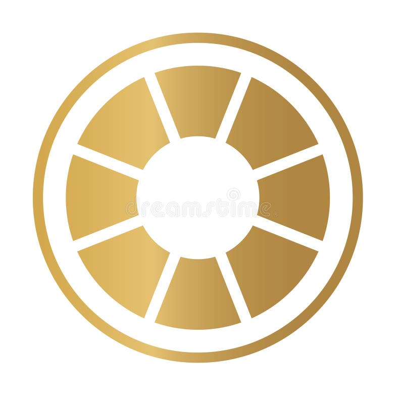 Golden cut circle stock vector. Illustration of design - 164653529