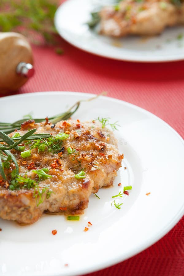 Golden Cutlet with Green Onions Stock Photo - Image of dish, heat: 28935736