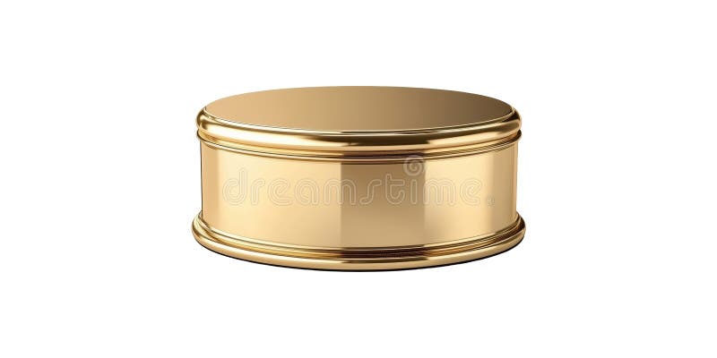 Golden Cylindrical Container. Luxury Packaging and Storage Solution ...