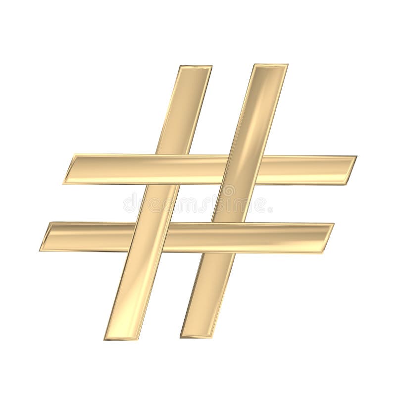 Golden Hashtag Stock Illustrations – 215 Golden Hashtag Stock ...