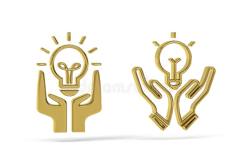 Golden 3d Inflation Icon Isolated on White Background Stock ...