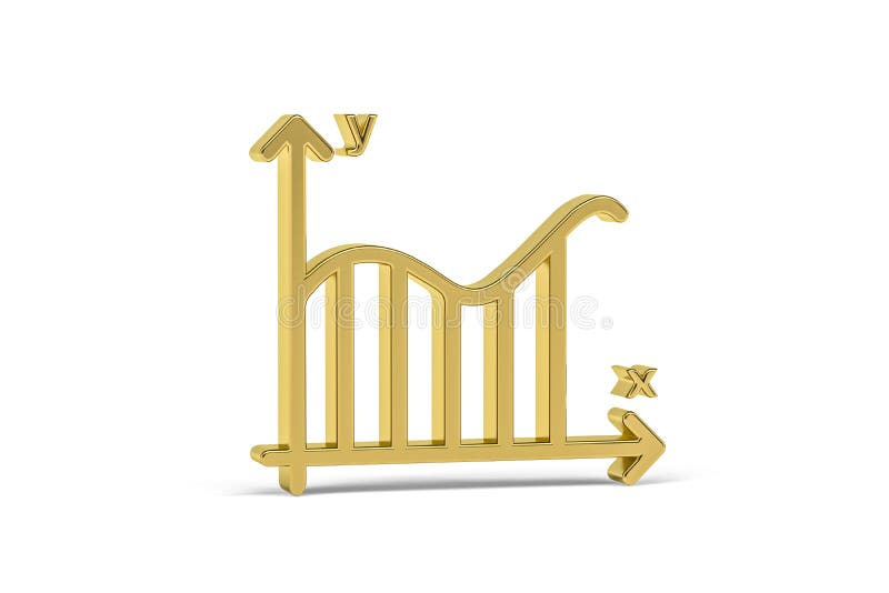 Golden 3d Math Symbols Icon Isolated on White Background Stock ...