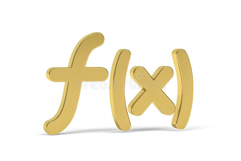 Golden 3d Math Symbols Icon Isolated on White Background Stock ...