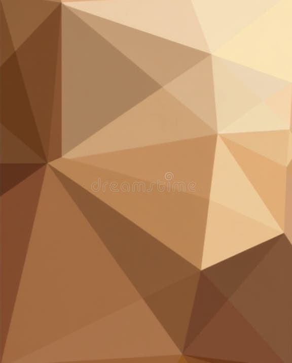 Golden 3D Origami Triangle Pattern Background. Stock Illustration ...