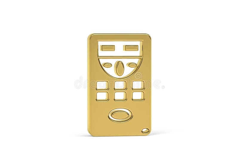 Golden Remote Control Car with Futuristic Design Stock Illustration ...