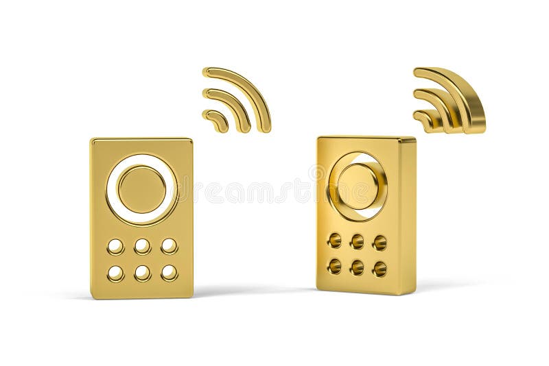 Golden Remote Control Car with Futuristic Design Stock Illustration ...